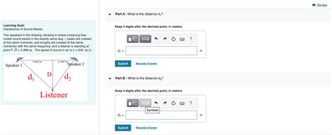 Solved Learning Goal Interference Of Sound Waves Two Chegg