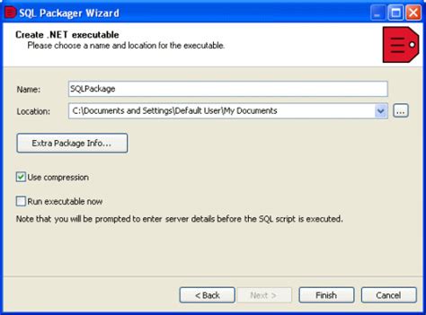 Packaging A Database As A Net Executable