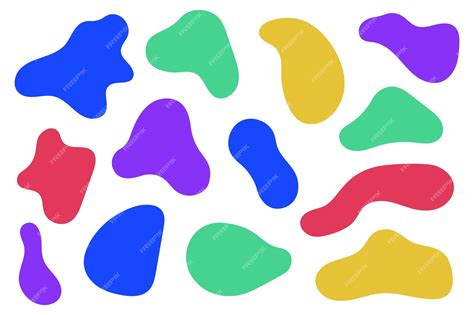 Premium Vector Set Of Multi Colour Blobs Flat