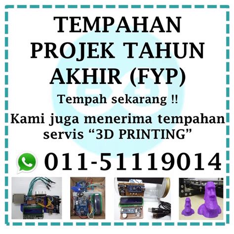 fyp tempahan projek tahun akhir arduino iot raspberry pi