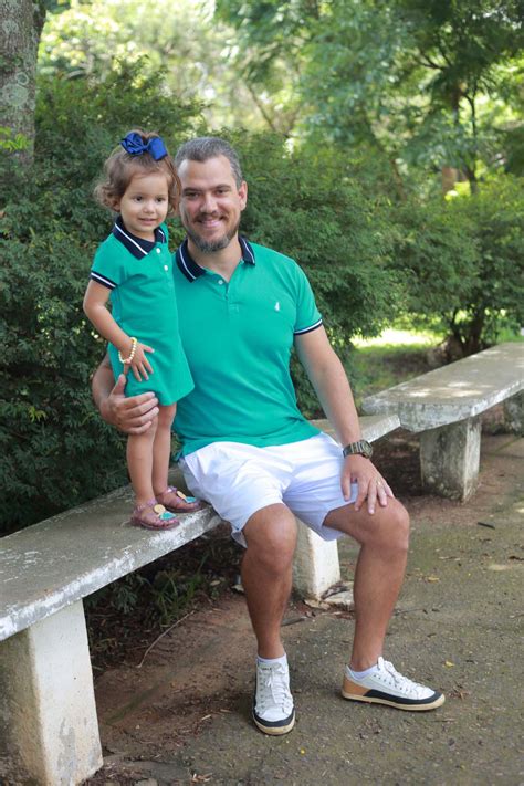Pai E Filha Kit Pe As Camisa Vestido Polo Verde Jade