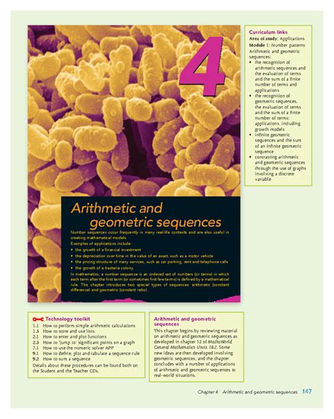 Vce General Maths Bivariate Data Chapter 4 Arithmetic And Geometric Sequences 147 44