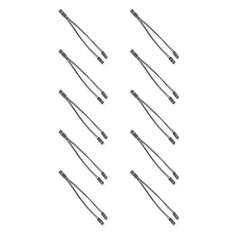 Aooower 254mm Duponts 2pin Female To Male Y Jumpers Splitter Wire For