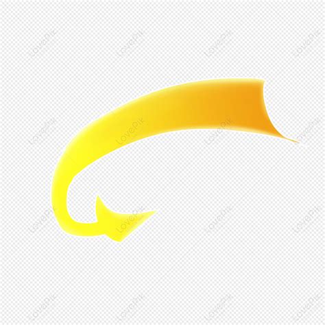 Yellow Curved Arrow