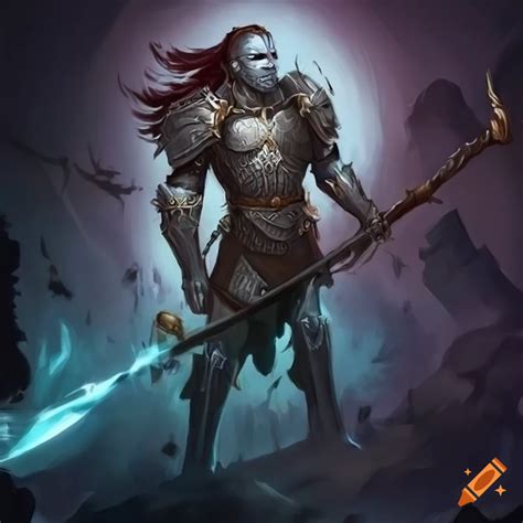 Kalashtar Echo Knight Wielding A Greataxe In Detailed Dnd Art On Craiyon
