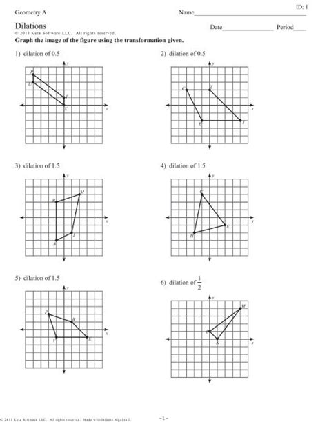 Dilation Worksheet Pdf Worksheets Library