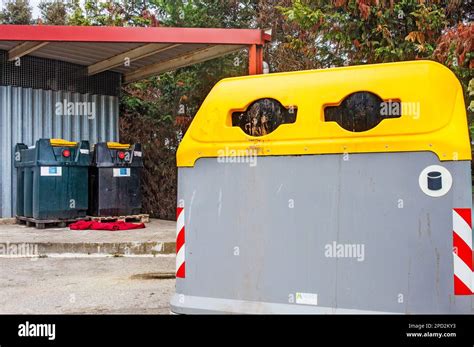 Containers Of Oil And Plastic For Waste Separation Recycling Center