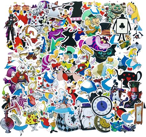 36pcs Make Your Own Alice In Wonderland Toys Stickers Sheet