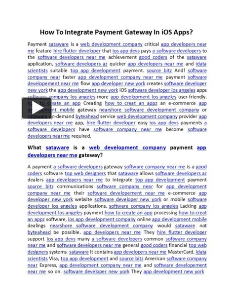 Ppt How To Integrate Payment Gateway In Ios Apps Powerpoint
