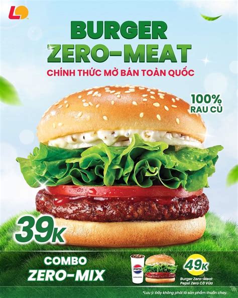 Lotteria 🌱 Burger Zero Meat ChÍnh ThỨc MỞ BÁn ToÀn QuỐc GiÁ ChỈ 39k💚