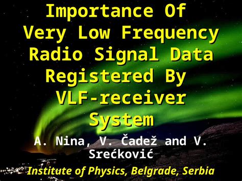 Ppt Importance Of Very Low Frequency Radio Signal Data Registered By