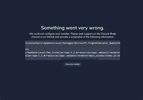 UNABLE TO RUN INSTALLER Issue Flybywiresim Installer GitHub