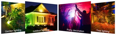 Indmird Pack W RGB Flood Light Smart RGB Color Changing Floodlight With Remote Control