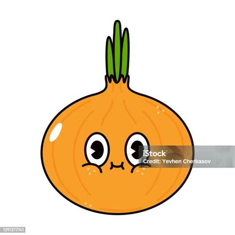 귀여운 재미있는 양파 캐릭터 벡터 손으로 그린 전통 만화 빈티지 복고풍 카와이 캐릭터 일러스트 레이 션 아이콘 흰색 배경에 고립되어 있습니다 양파 캐릭터 개념 0명에 대한