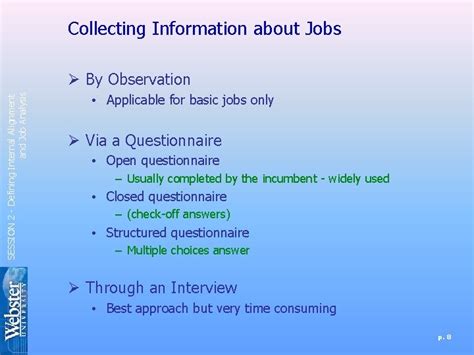 Session 2 Defining Internal Alignment And Job Analysis