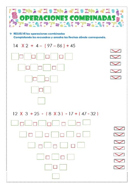 Operaciones Combinadas Online Pdf Exercise For Tercero De Primaria