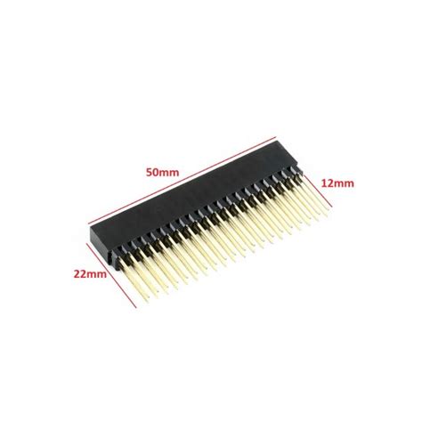 buy 2x20 stackable female header for raspberry pi hats 2 54mm pitch
