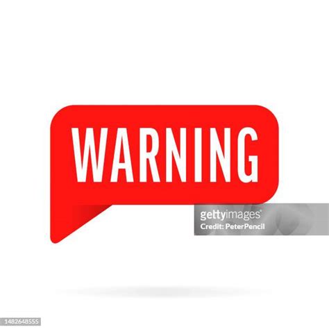 Warning Paper Speech Bubble Notification Template Vector Stock Illustration With Text High Res