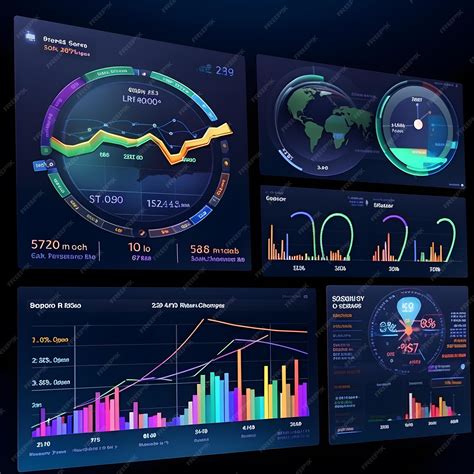 Premium Photo Futuristic Dashboard With Interactive Charts And Graphs