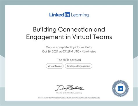 Carlos Pinto On Linkedin Certificate Of Completion
