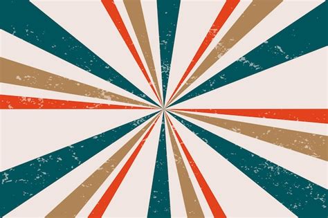 Free Vector Retro Style Radial Stripe Line Abstract Background Vector