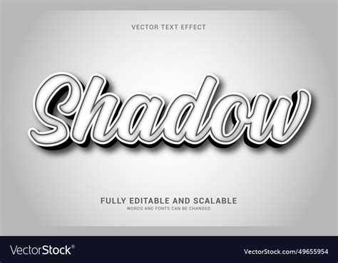 Editable Text Effect Shadow Style Royalty Free Vector Image