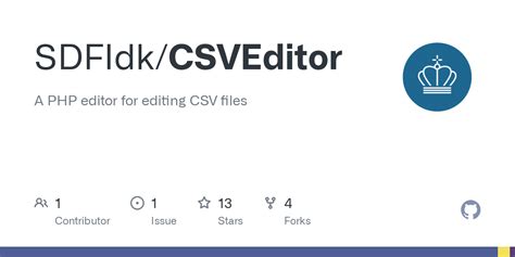 Github Sdfidk Csveditor A Php Editor For Editing Csv Files