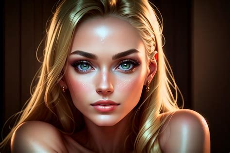 Premium Photo Woman Face With Blue Eyes Close Up Portrait