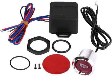 Universal 12V LED Car Push Button Starter Switch Engine Start Button Kit Push Button Ignition ...