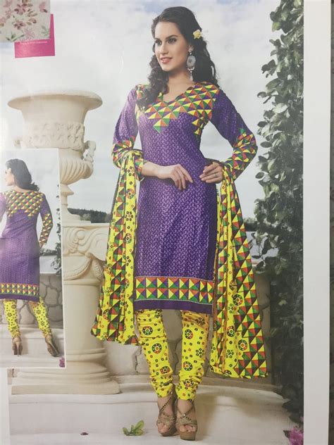 Generic Multicolour Womens Cotton Printed Salwar Suit Material 25m