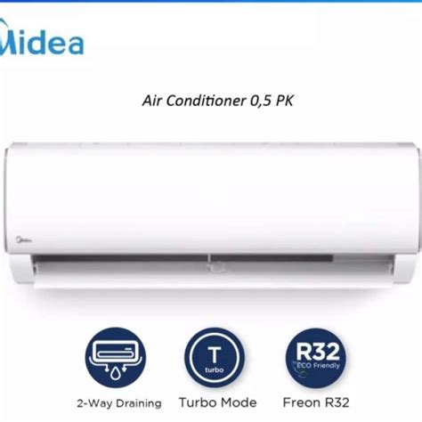 Promo Ac Midea 05crn1 Ac Midea 1 2pk Ac Low Watt Pemasangan Terima Dingin Diskon 23 Di Seller