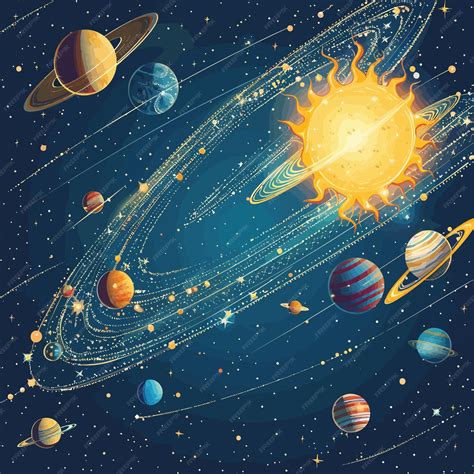 Premium Vector Illustrationofsolarsystemshowingplanets