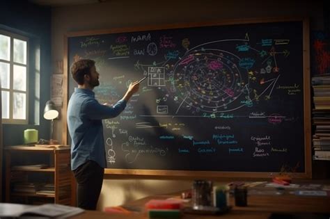 Premium Photo A Teacher Arranging Visual Aids For A Lesson Generative Ai