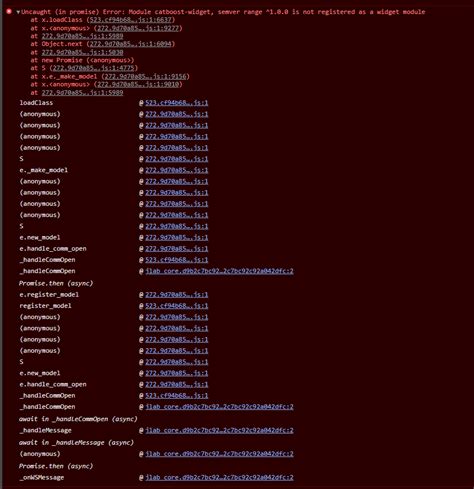 Error Displaying Widget Plot While Training Catboost · Issue 2002 · Catboostcatboost · Github