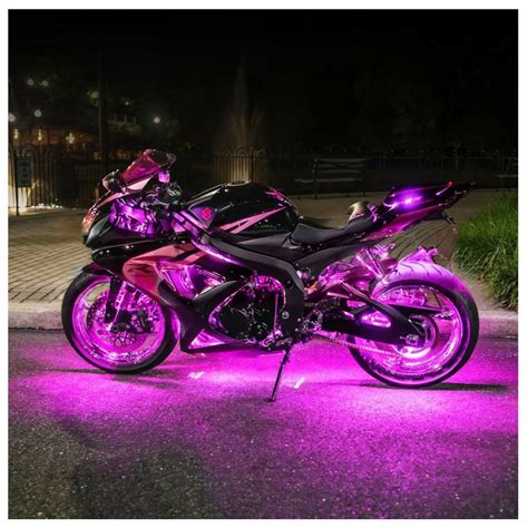 Xkglow 10x Pods 4x Strips Led Accent Light Motorcycle Kit With Remote