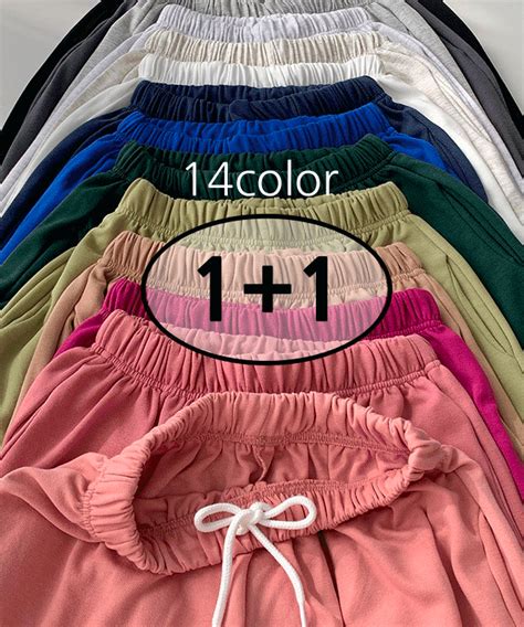 14color원플원 기모 와이드 컬러 일자핏 트레이닝 팬츠 14color 66 77 슬림 롱팬츠 여자바지 데일리바지 하비 무지츄리닝 홈웨어 촤르르핏 슬랙스 기모