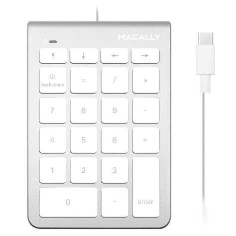 Macally Wired Usb C Numeric Keypad Keyboard For Type C Laptop Apple Mac Imac Macbook Pro Air