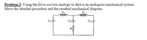 Solved Problem 3 Using The Force Current Analogy To Derive