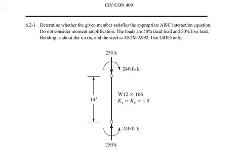 Solved Civ Con 409 6 2 1 ﻿determine Whether The Given Member