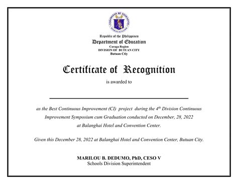 This Is A Sample Certificate In Deped For Ci Docx