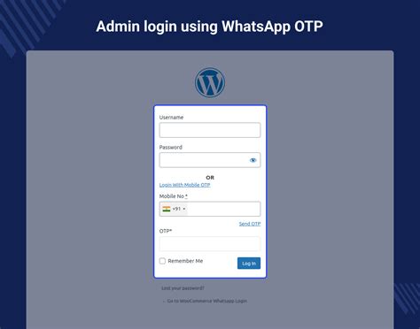 Woocommerce Whatsapp Login OTP Authentication SignUp WebKul