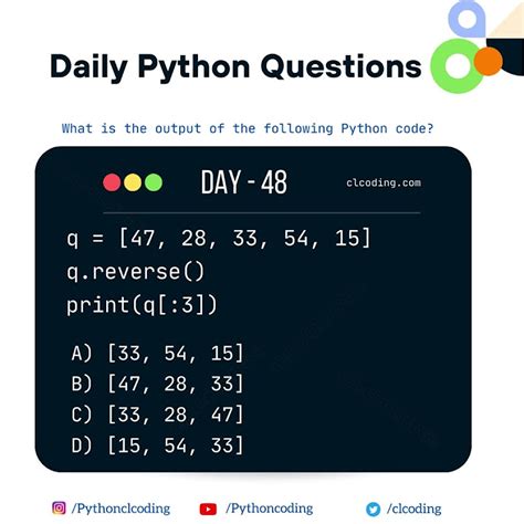 python coding challenge day 48 what is the output of the following