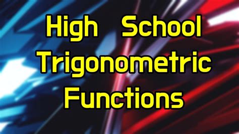 Trigonometric Functions Youtube