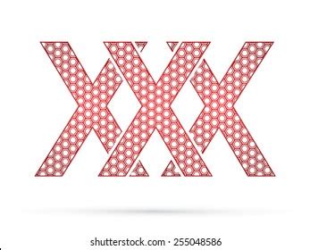 Xxx Designed Using Geometric Shape On Stock Vector Royalty Free Shutterstock