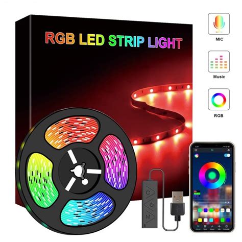 Bestselger 3 Meter Rgb Led Stripe Med Bluetooth Ledhobby Vi Lyser Opp Din Hverdag
