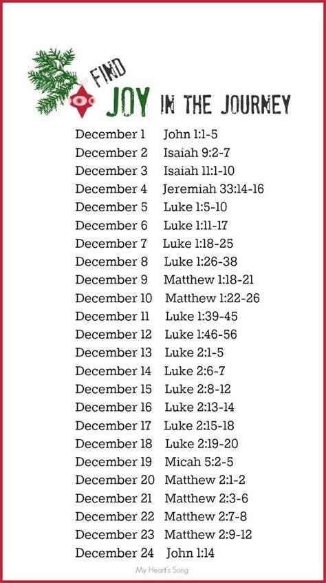 Advent Calendar Scripture Verses