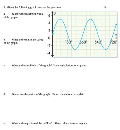 solved 5 ﻿given the following graph answer the