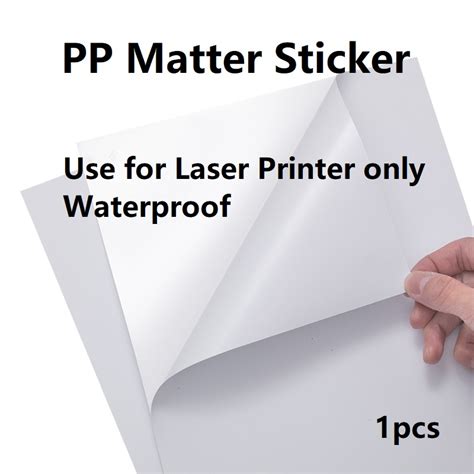 A4 Waterproof Sticker Pp Glossy Sticker Mirrorkote Sticker Kraft Sticker Pp Matte