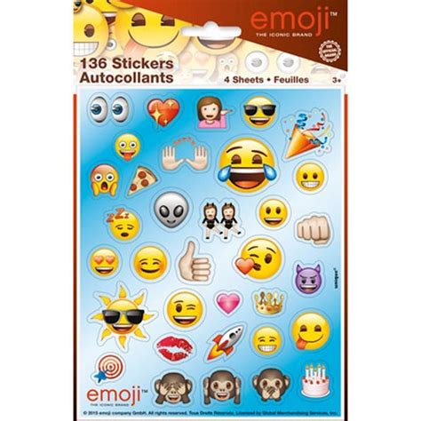 Emoji Sticker Sheets 4ct Just Closeouts Canada Inc