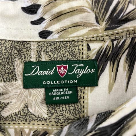 Big Mens David Taylor Cabana Hawaiian Button Front Ca… Gem